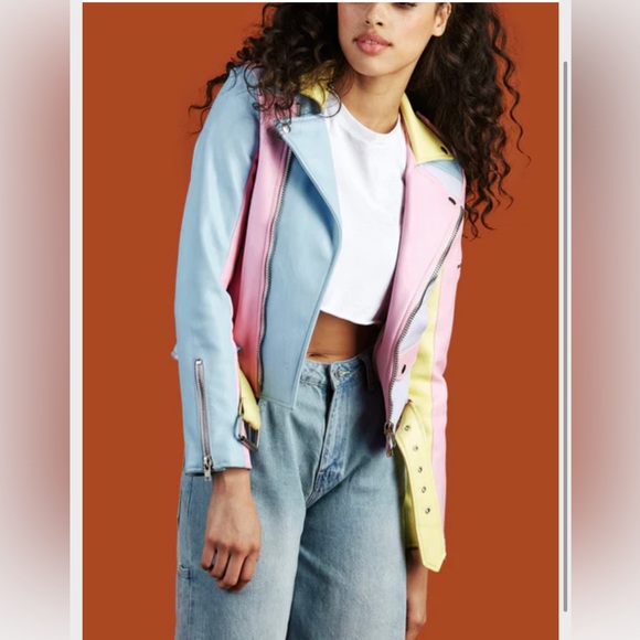 UNIF | Jackets & Coats | Unif Pastel Moto Jacket Size S | Poshmark